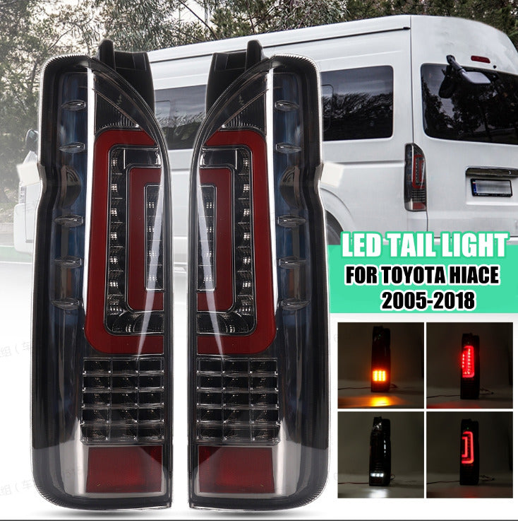 Smoked LED Tail Lights - For Toyota HiAce Van 2004-2018 - WildLiner.com ...