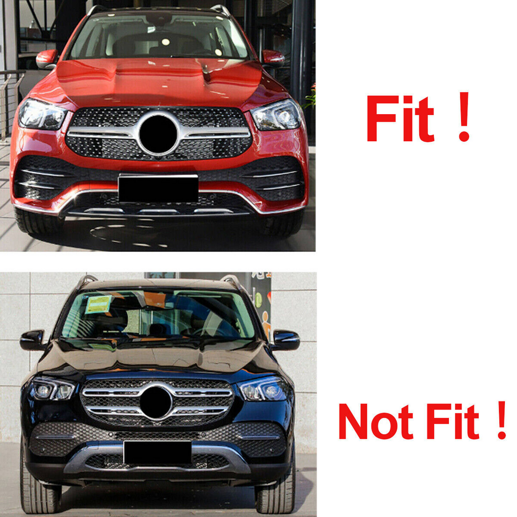 All Black GTR Front Grille - For Mercedes GLE GLE400 GLE350 Coupe ...