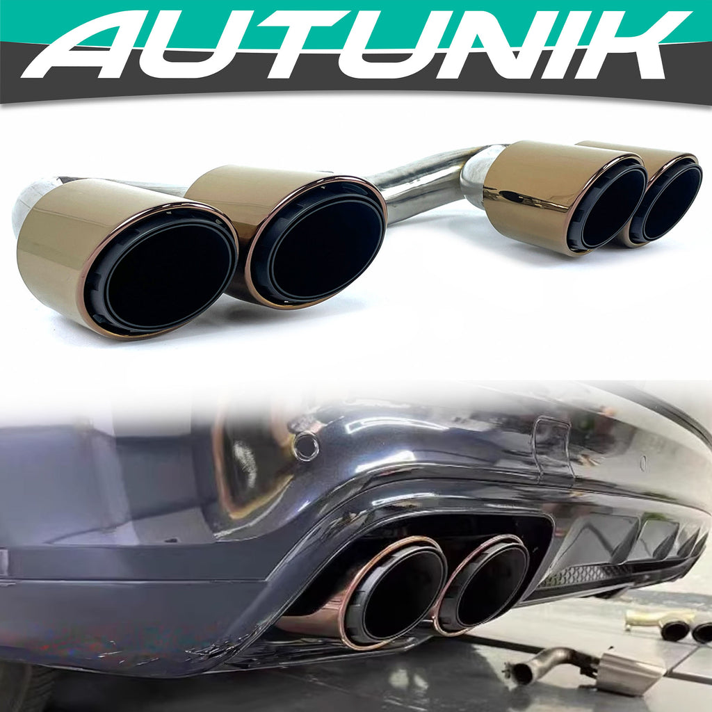 Bronze Exhaust Tips - For Porsche 9Y0 Cayenne base - Autunik.com