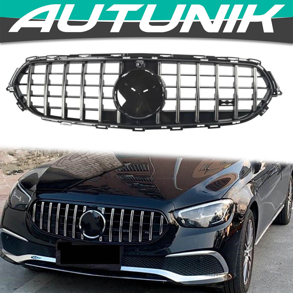 For 2021+ Mercedes W213 Panamericana Front Grille - Chrome / Black ...