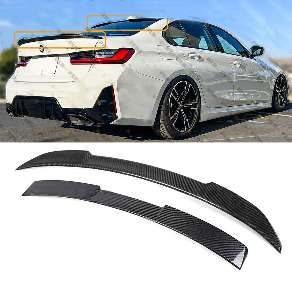 Carbon Trunk Spoiler & Roof Wing - For BMW G20 M340i 330i 2019-2024 ...