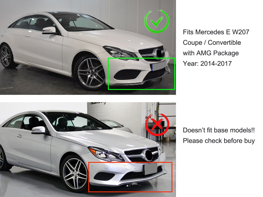 Chrome Front Lip Splitter - For Mercedes W207 C207 Coupe E250 E300 AMG ...