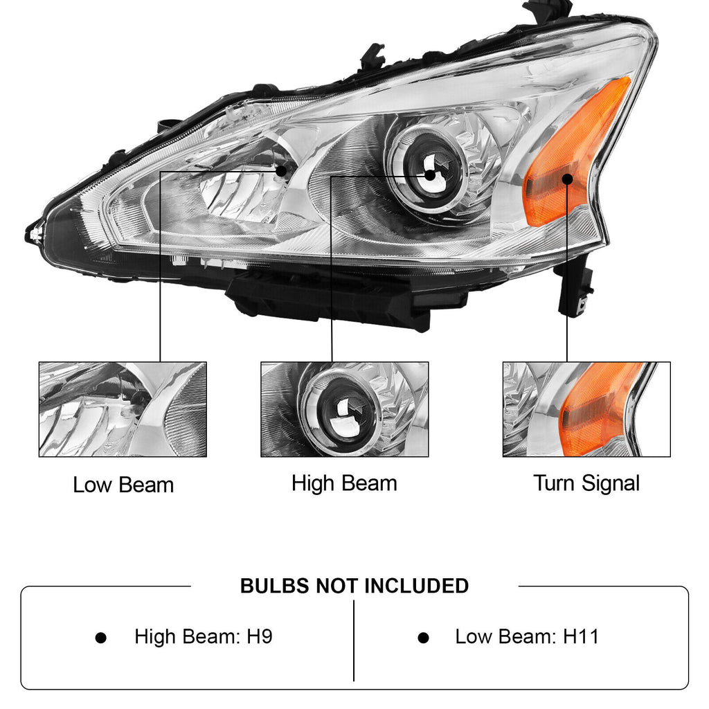Headlights Assembly - For 2013-2015 Nissan Altima Sedan - Autunik.com