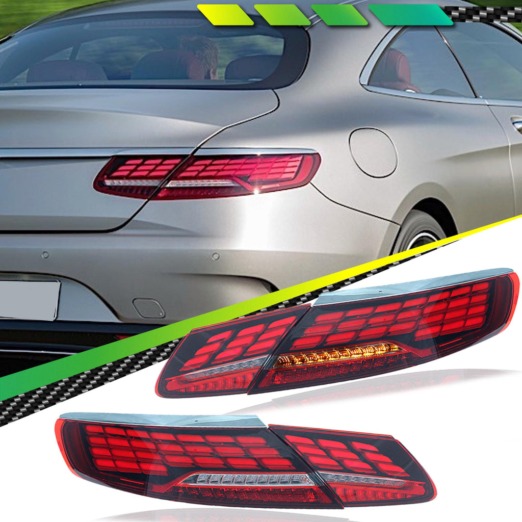 Red/Smoke LED Tail Lights - Mercedes S-Class C217 Coupe 2014-2018 ...