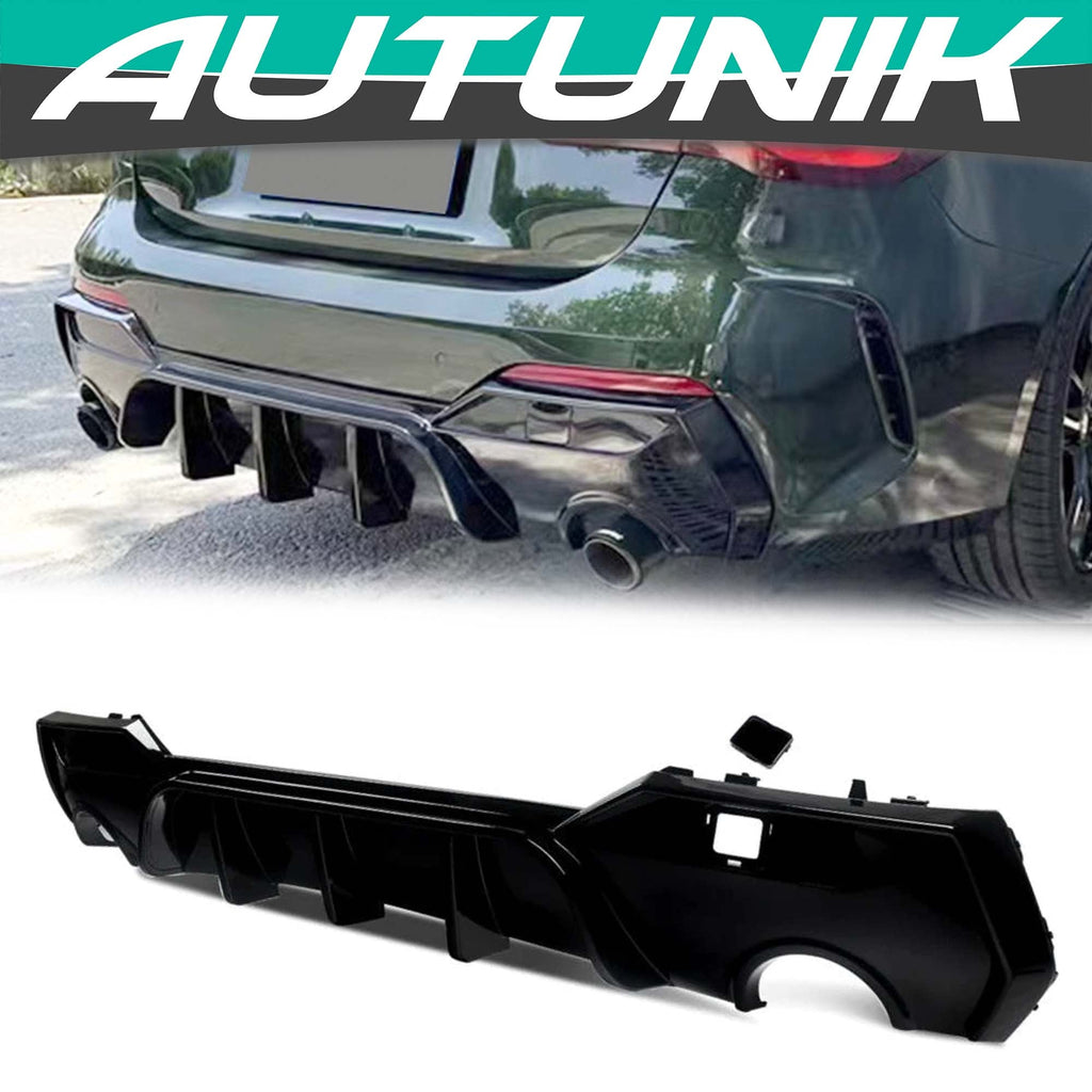 Black Rear Diffuser - For BMW 4-Series G22/G23 M-Sport - Autunik.com