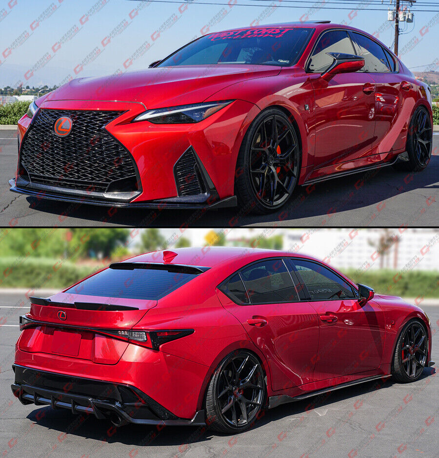 Carbon Fiber Side Skirt - For Lexus IS300 IS350 2021-2024 - Autunik.com
