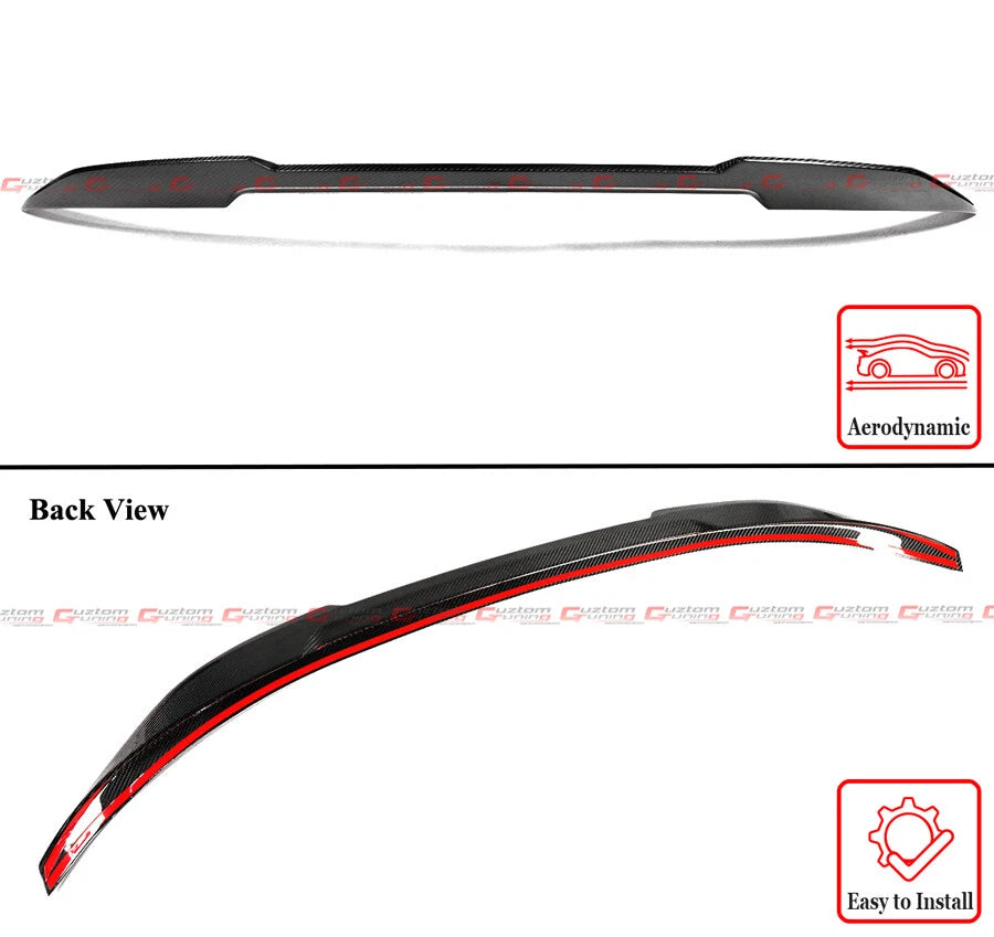 Real Carbon Fiber Trunk Spoiler - For 2022-25 Civic Hatchback Type R ...