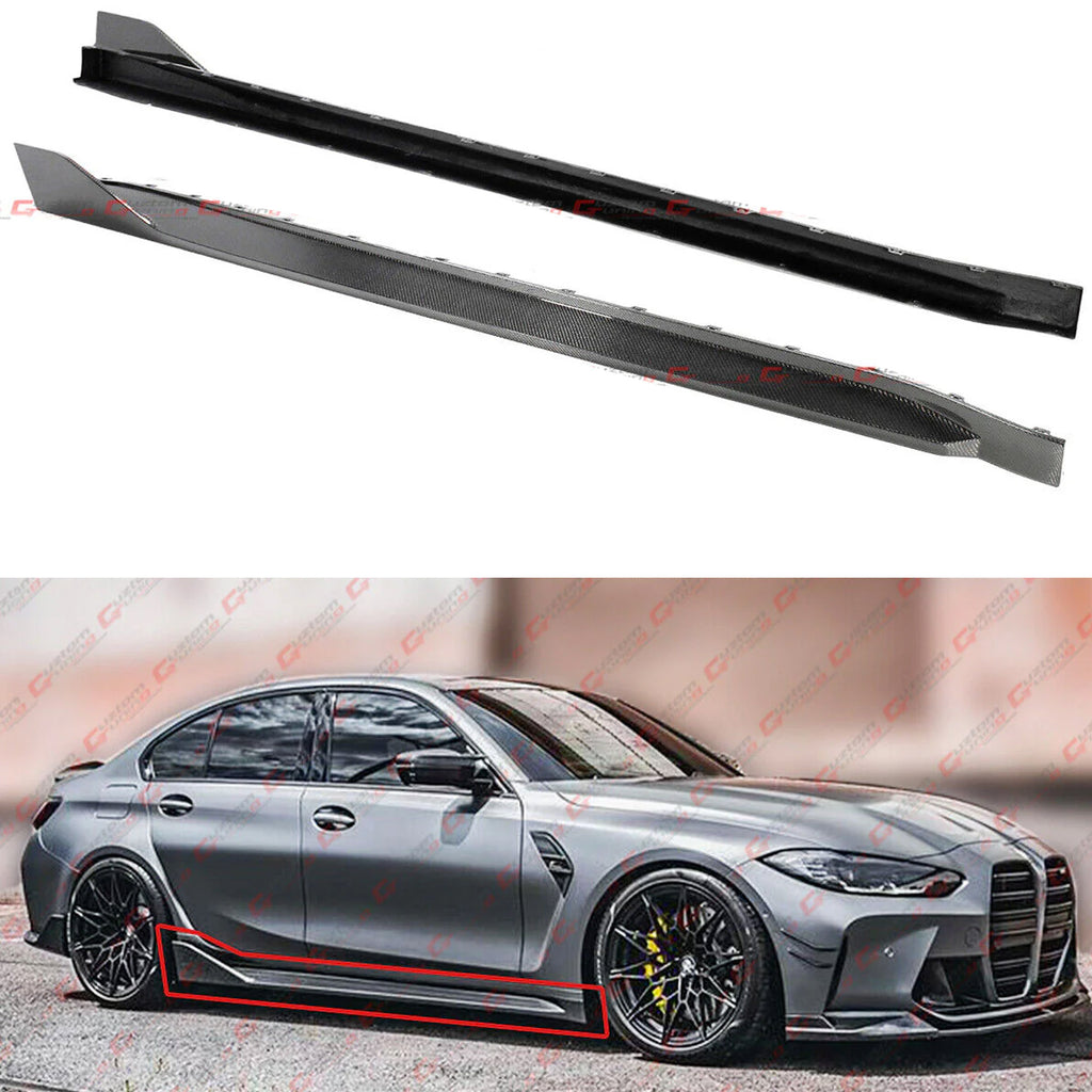 Replacement Side Skirt Carbon Fiber - For BMW G80 M3 - Autunik.com