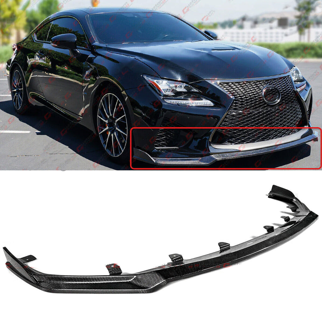 Real Carbon Front Lip - For Lexus RC F RCF 2015-2019 - Autunik.com