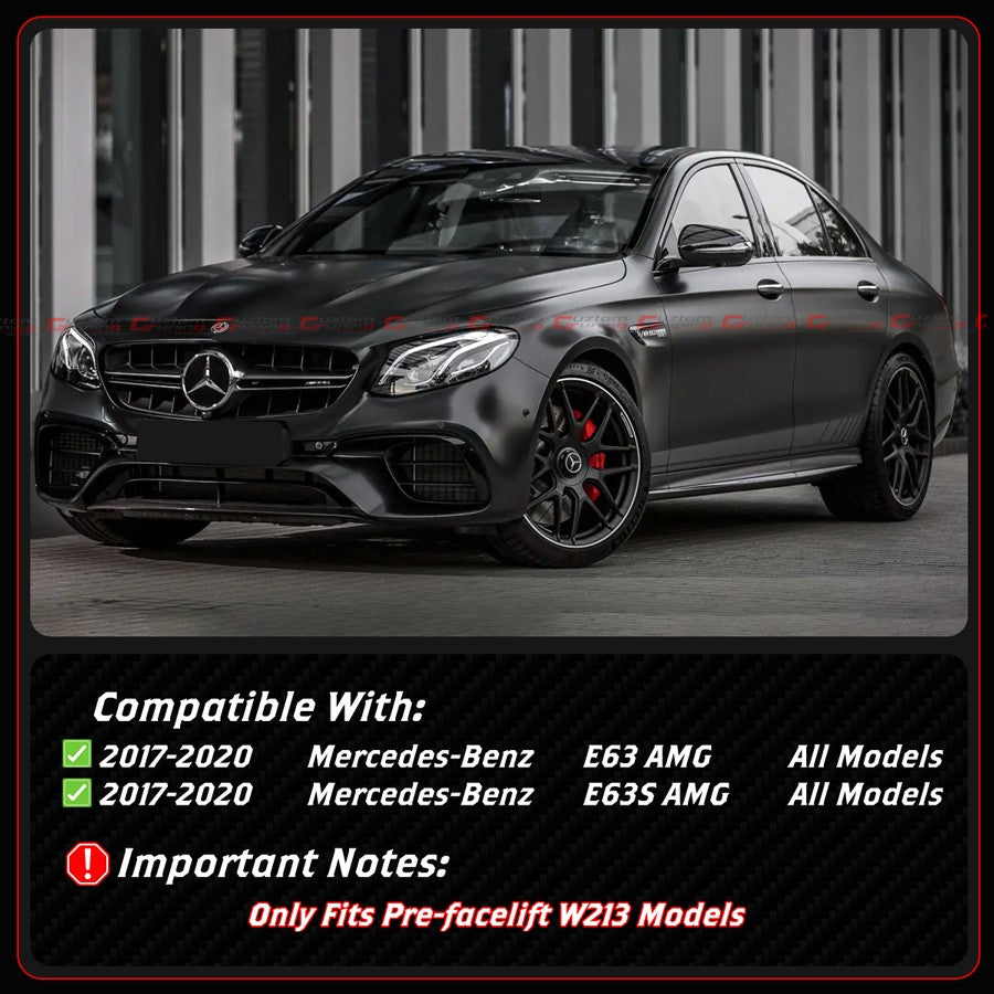 Real Carbon Front Bumper Air Duct Trim - For W213 E63 E63S AMG 2017 ...