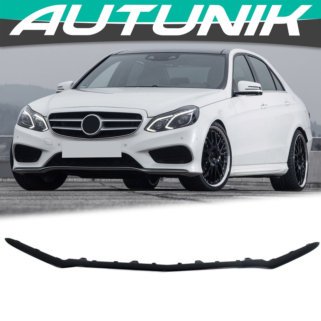 Black Front Lip - For Mercedes W212 Sedan E350 E250 E400 E550 AMG Pack ...