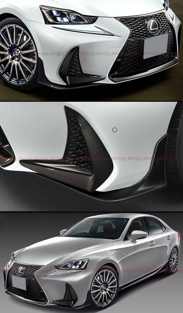 Carbon Front Bumper Splitters - For Lexus IS200T IS350 IS300 F Sport ...