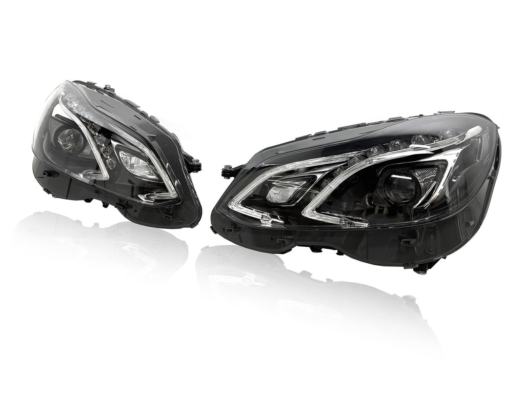 E63 Style LED Headlights - Mercedes W212 Sedan 2014-2016 - Autunik.com