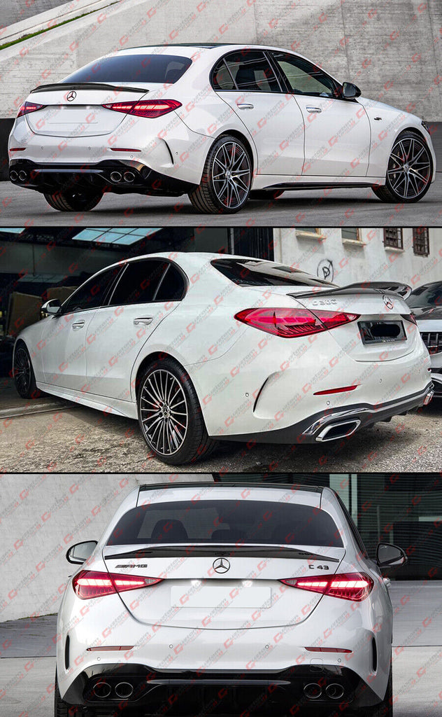 PSM Style Carbon Trunk Spoiler - For Mercedes W206 C300 C63 Sedan ...