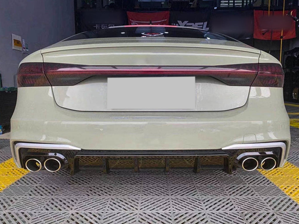 Rear Diffuser for Audi A6 C8 with Custom Exhaust Tips – Sporty Look ...