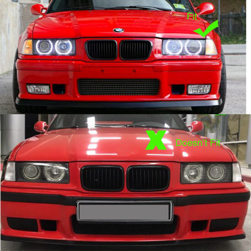 Matte Black Front Grille - For BMW E36 Coupe/Sedan 1997–1999 - Autunik.com